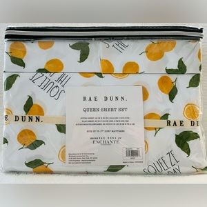 Rae Dunn | Bedding | Rae Dunn Squeeze The Day Sheet Set Queen | Poshmark